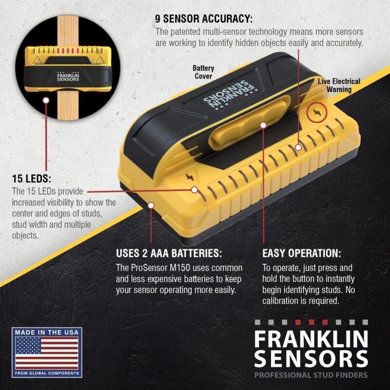 Stud Finder With Wire Detection - Franklin Sensors